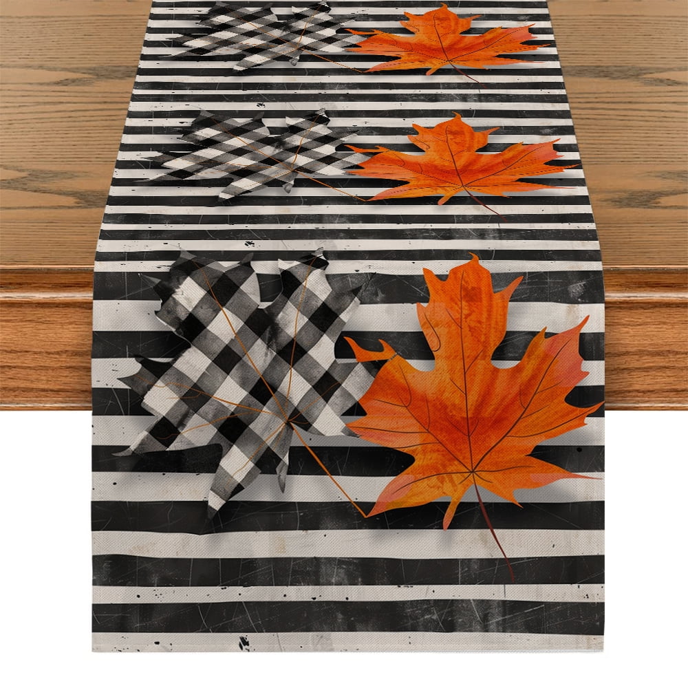 Autumn Table Runners for Dining Table Runner ration Grid Accessories ...