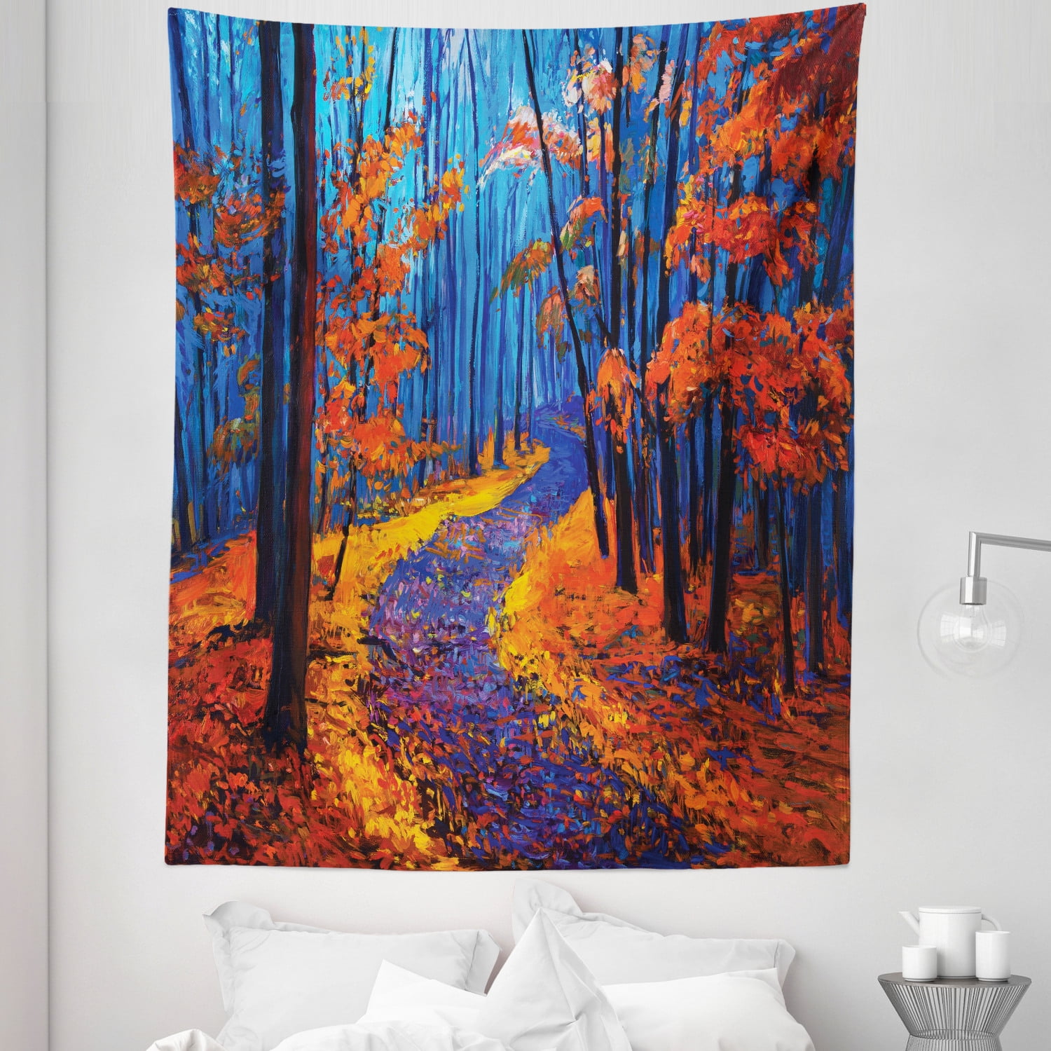 Autumn Tapestry, Dark and Deep in the Forest in Fall Autumn Season Calm ...