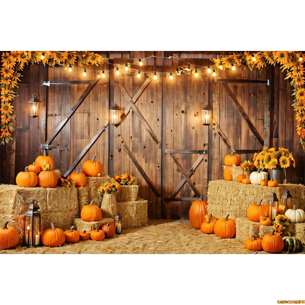 Autumn Thanksgiving Backdrop Photography Pumpkin Fall Harvest ...