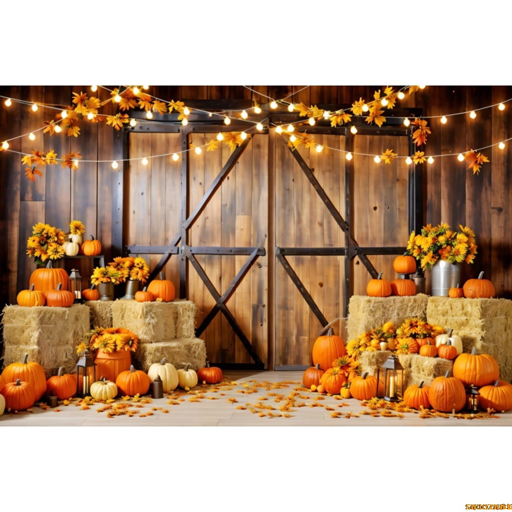 Autumn Thanksgiving Backdrop Photography Pumpkin Fall Harvest ...