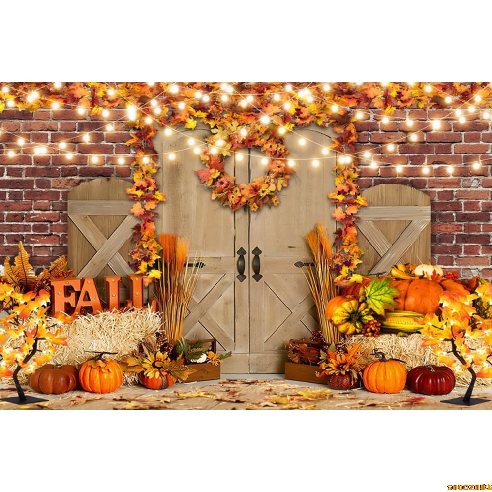 Autumn Thanksgiving Backdrop Photography Pumpkin Fall Harvest ...