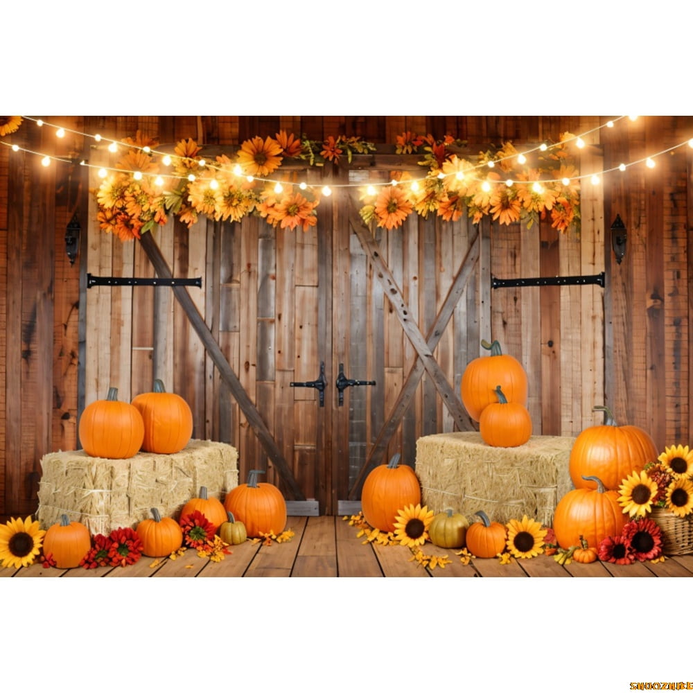 Autumn Thanksgiving Backdrop Photography Pumpkin Fall Harvest ...