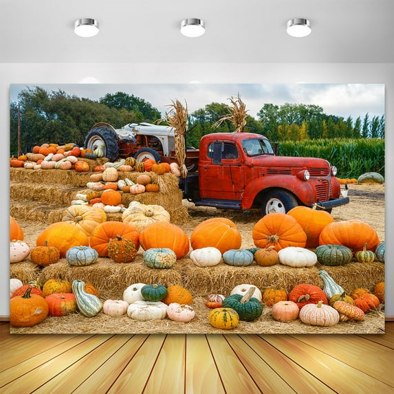 Autumn Thanksgiving Backdrop Photography Pumpkin Fall Harvest ...