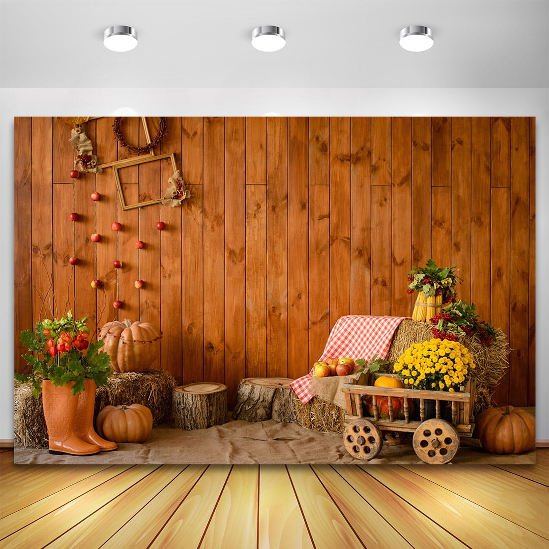 Autumn Thanksgiving Backdrop Photography Pumpkin Fall Harvest ...