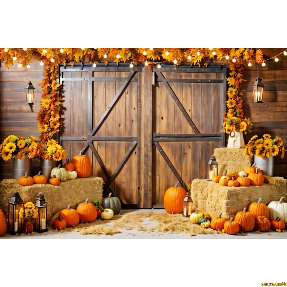 Autumn Thanksgiving Backdrop Photography Pumpkin Fall Harvest ...