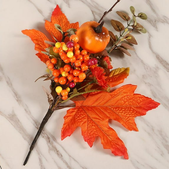 Autumn Thanksgiving Decorations: Fake Pumpkins, Maple Leaves, Home ...