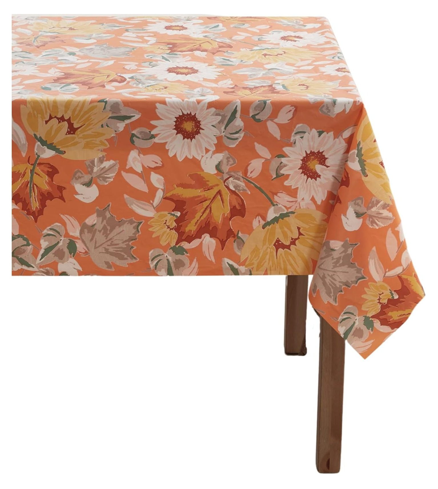 Autumn Thanksgiving Fall Vinyl Flannel Backed Tablecloth with Flannel ...