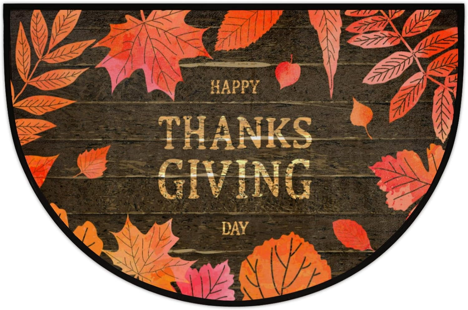 Autumn Thanksgiving Half Round Door Mat Absorbent Door Mats Indoor ...