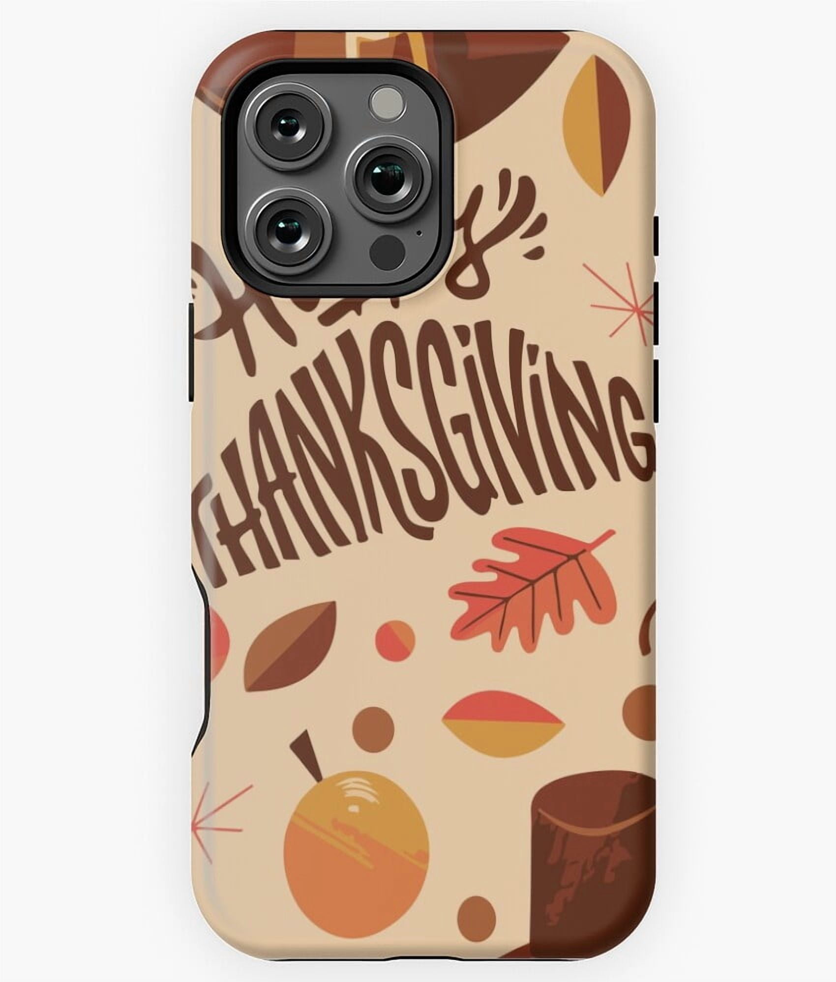 Autumn Thanksgiving Holiday Pattern Phone Case for iPhone 16 15 14 13 ...