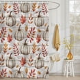 Autumn Thanksgiving Pumpkin Shower Curtain Set, Waterproof Shower ...