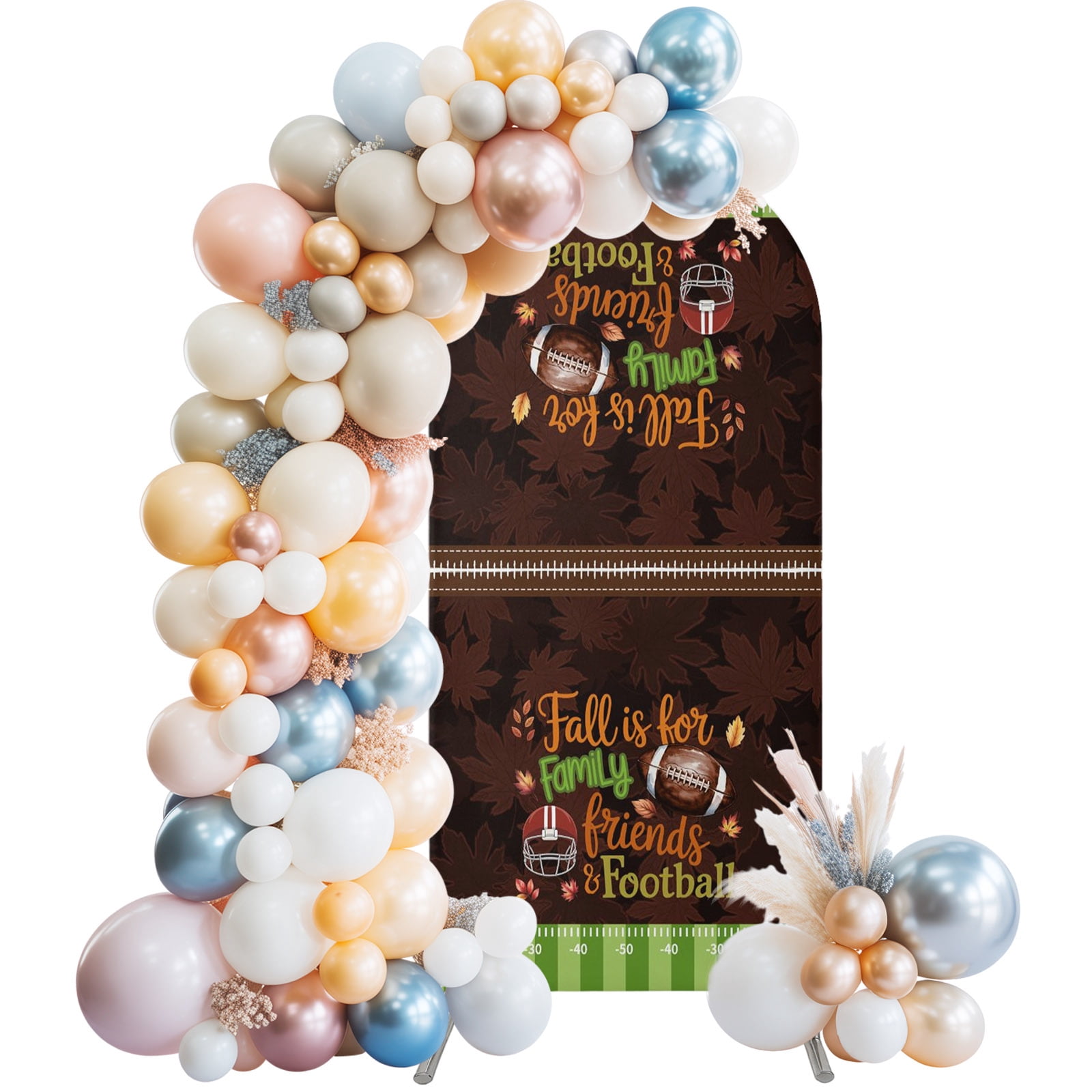Autumn Thanksgiving Rugby Maple Leaves Wedding Arch Backdrop Cover 4FT ...
