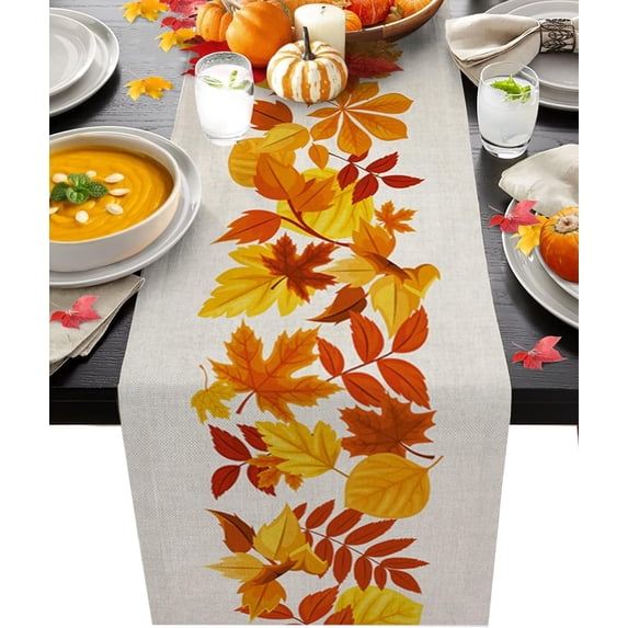 Autumn Thanksgiving Wedding Coffee Table Runner Farmhouse Table Linen ...