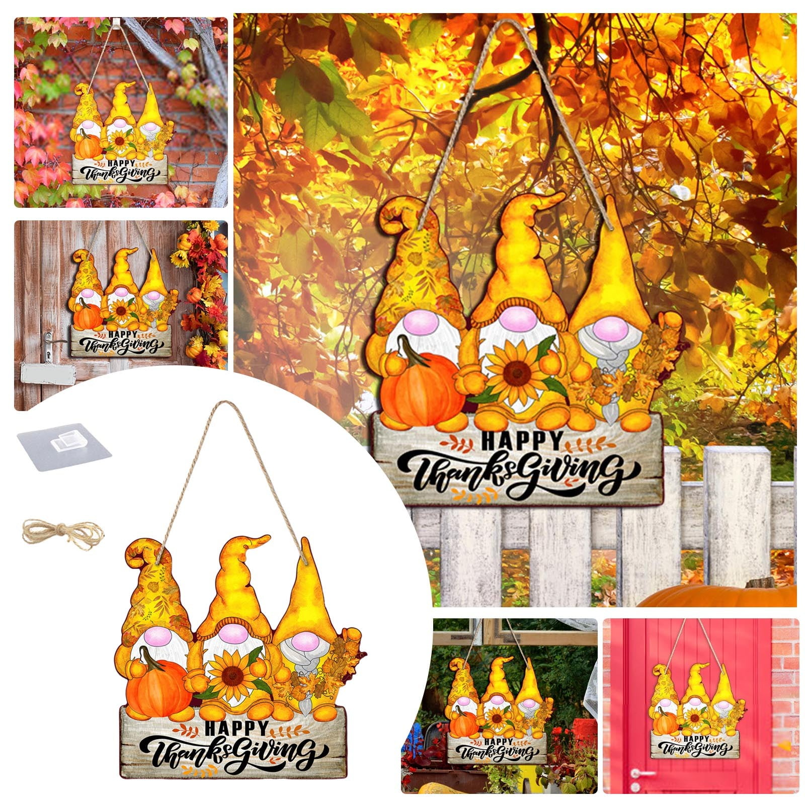 Autumn Thanksgiving Welcome Door Plaque For Holiday Parties And Fall ...