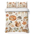 Autumn Theme 3 Piece Quilt Bedding Set with 2 Pillow Shams, Rustic ...
