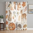Autumn Theme Sheer Curtains for Living Room Bedroom, Rustic Squirrel ...