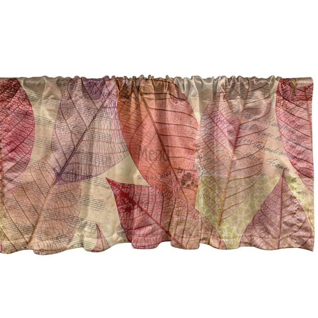 Autumn Themed Window Valance, Fall Color Palette Melancholic Leafy ...
