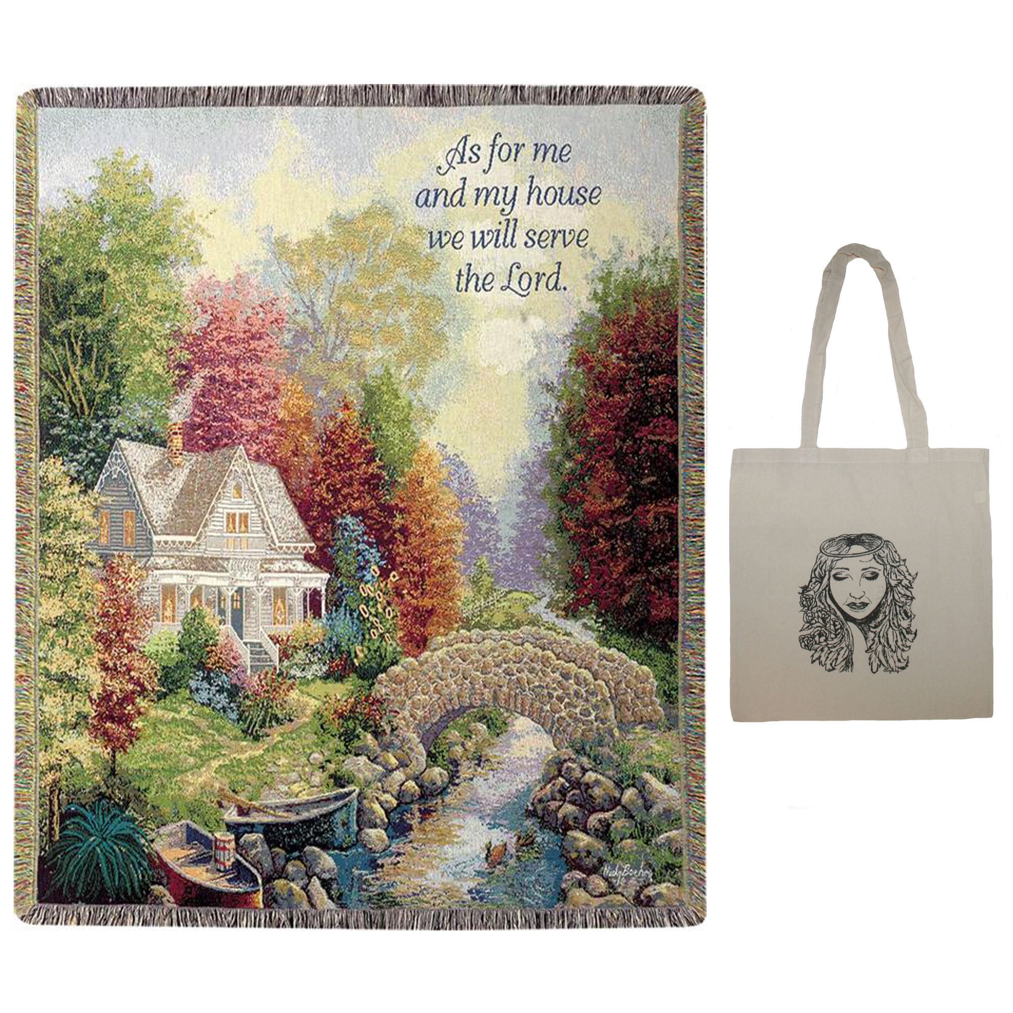 Autumn Tranquility 50" x 60" Inspirational Tapestry Throw Blanket ...