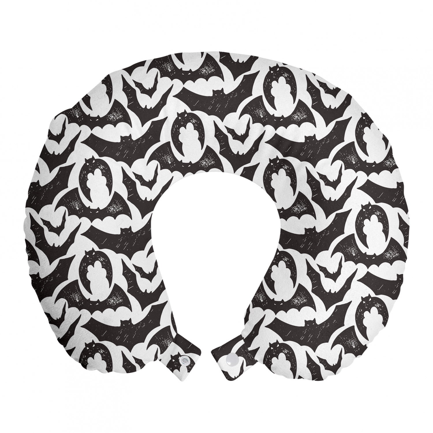 Autumn Travel Pillow Neck Rest, Scary Bats Sketch Time of the Year ...