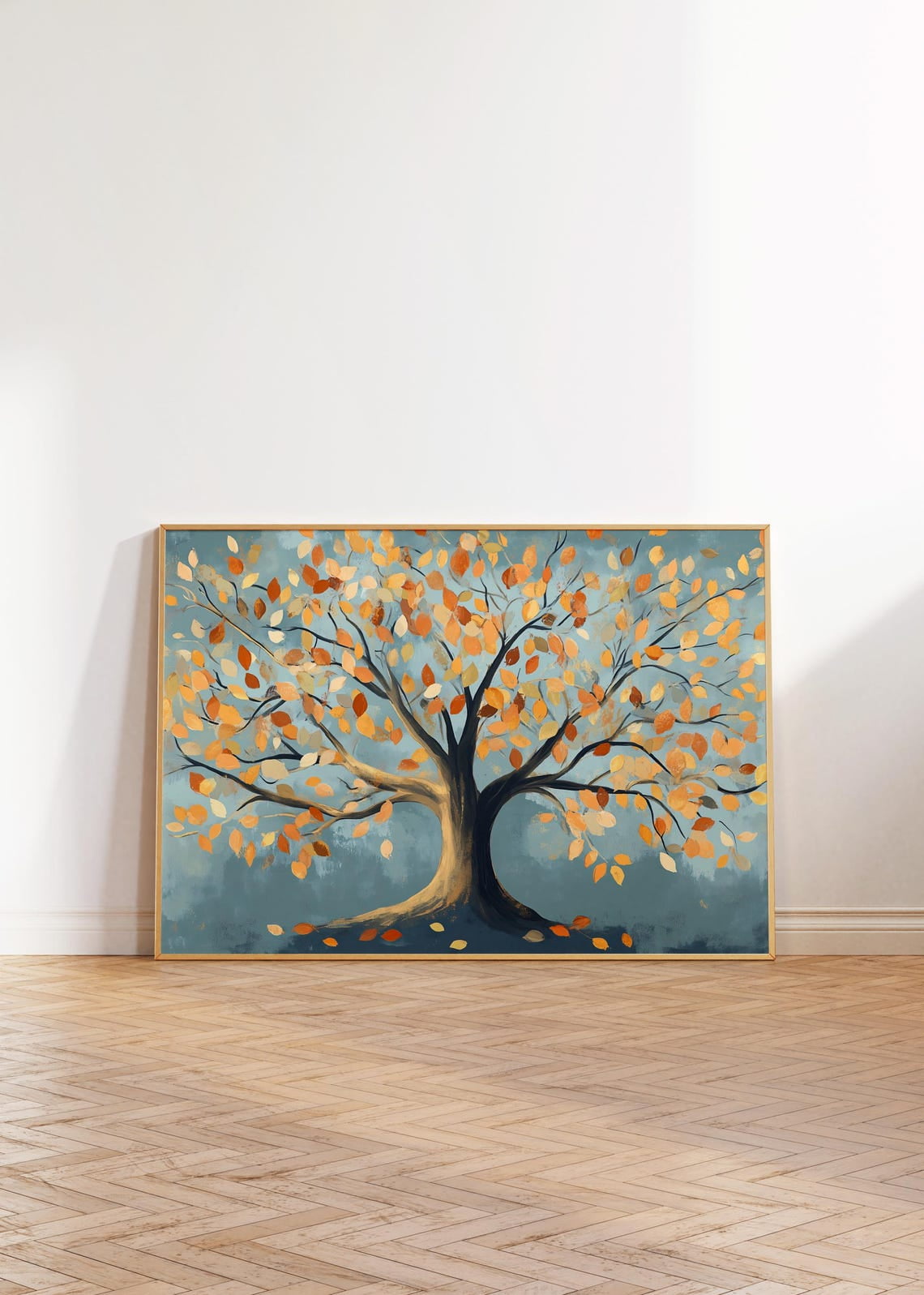 Autumn Tree Art Print, Abstract Nature Paintings, Colorful Bright Tree ...