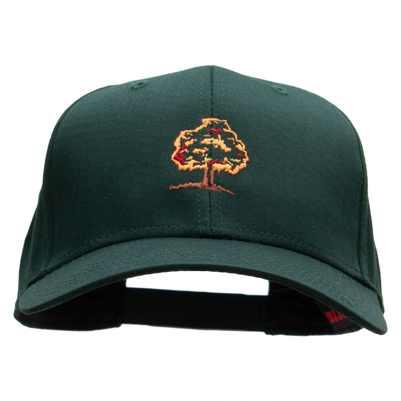 Autumn Tree Embroidered Cotton Twill Pro Style Cap - Dk Green OSFM ...
