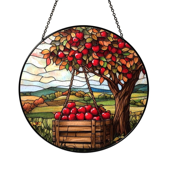 Autumn Tree Landscape Window Hanging – Glass Style Art1701 - Walmart.com
