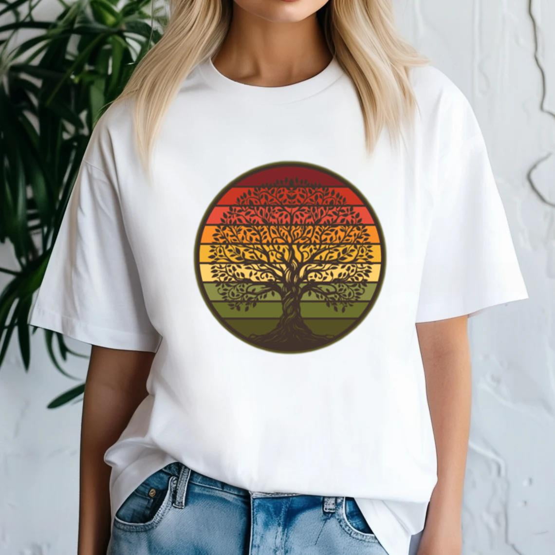 Autumn Tree Of Life Fall Season Thanksgiving Nature Graphic T-shirt ...