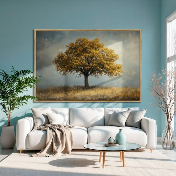 Autumn Tree Poster: Elegant Fall Landscape Wall Art, Unframed Canvas ...