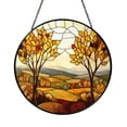 Autumn Tree Stained Glass Suncatcher – Nature Inspired Window Hanging ...