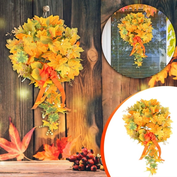 Autumn Truck Harvest Wreath Door Hanging | Fall Thanksgiving ...