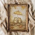 Autumn Two Frogs Folk Art Illustration, Cottagecore Woodland Animal Art ...