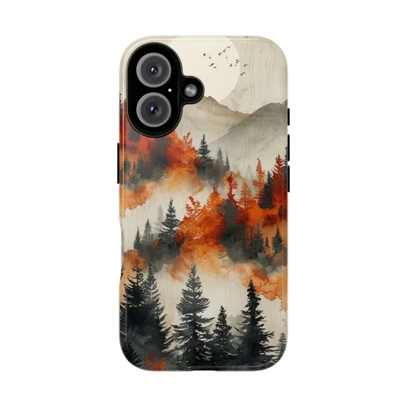 Autumn Valley Forest Mountain Scenic Fall Landscape Case with iPhone 17 ...
