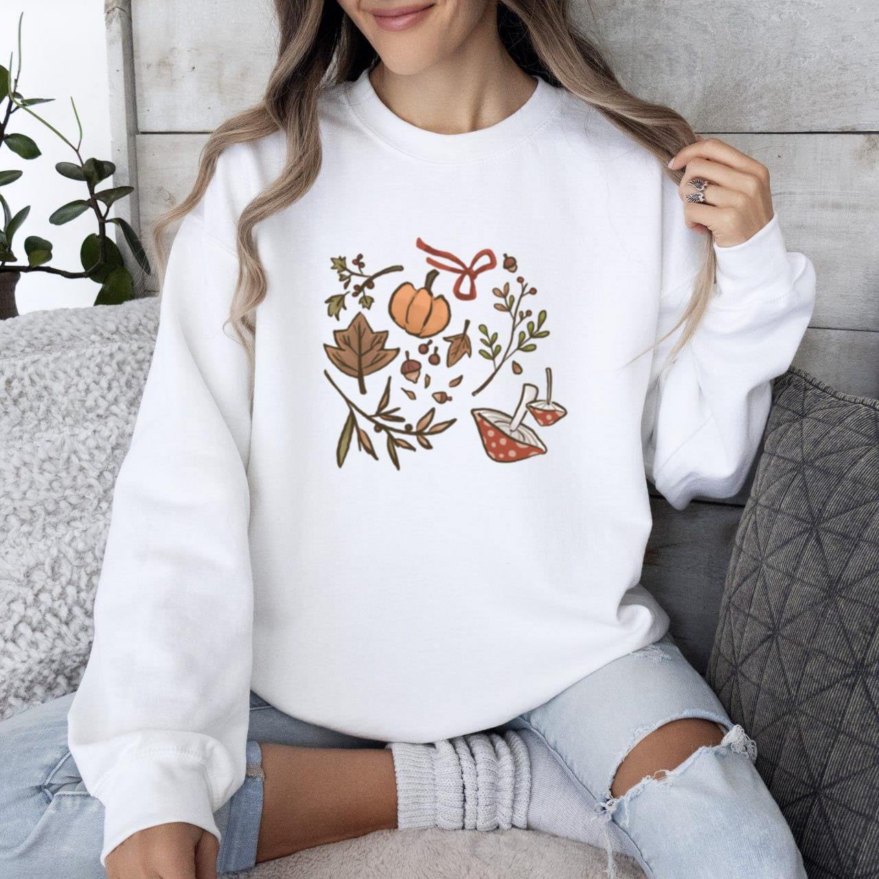 Autumn Vibe Cozy Fall Seasonal Typography Quote Graphic Sweatshirt, up ...
