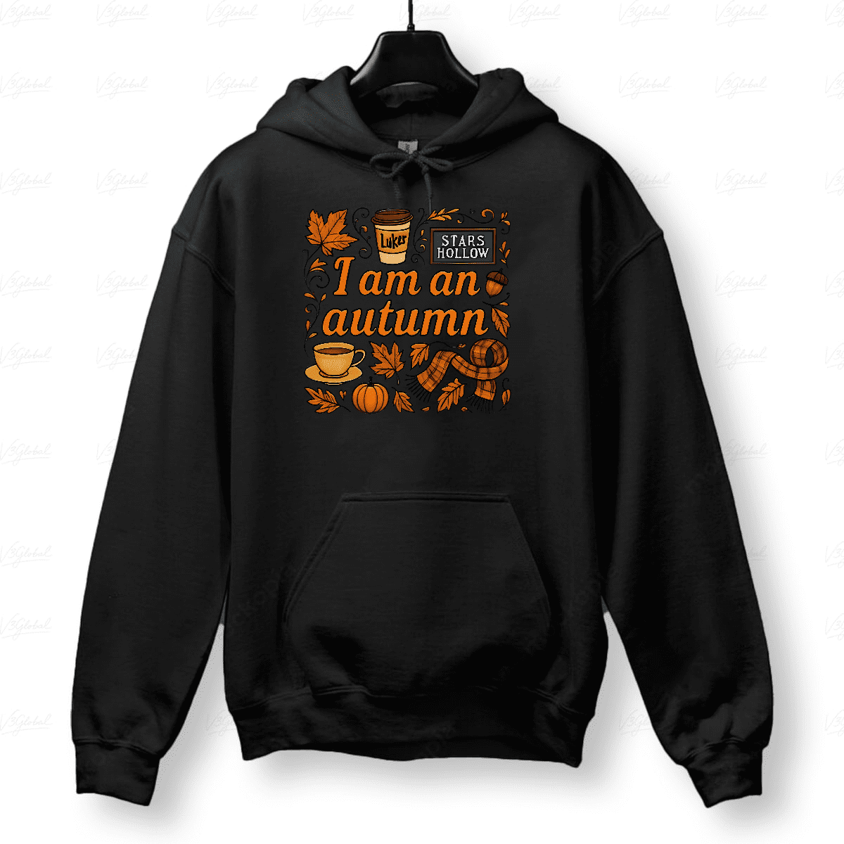 Autumn Vibe Gilmore Girls Cozy Coffee Leaves Aesthetic Hoodie for Men ...