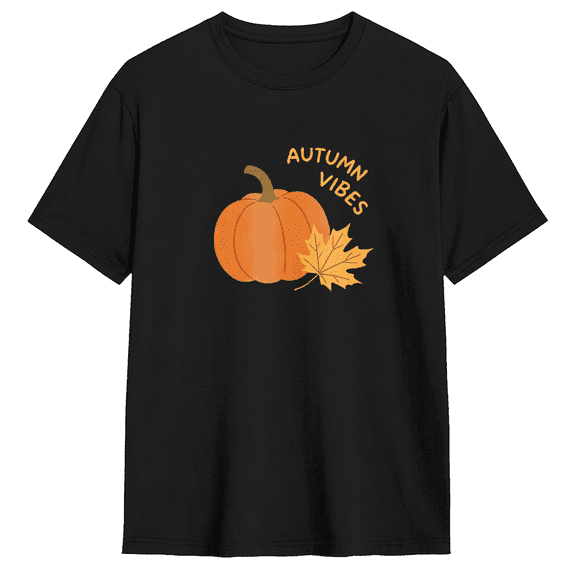 Autumn Vibes Pumpkin Cool Graphic Tee For Men And Women, Season Fun ...