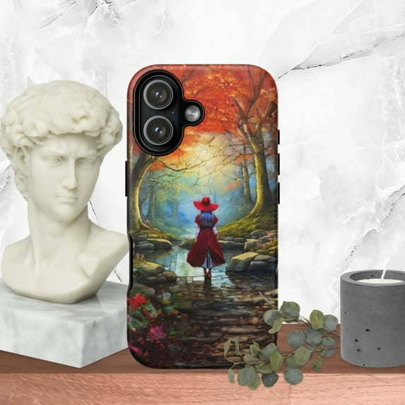 Autumn Wanderer Fantasy Stained Glass Phone Case 17 16 15 14 13 12 11 ...