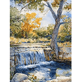Autumn Waterfall Canvas Print/Wall Art，Suitable for Living Room，Bedroom ...