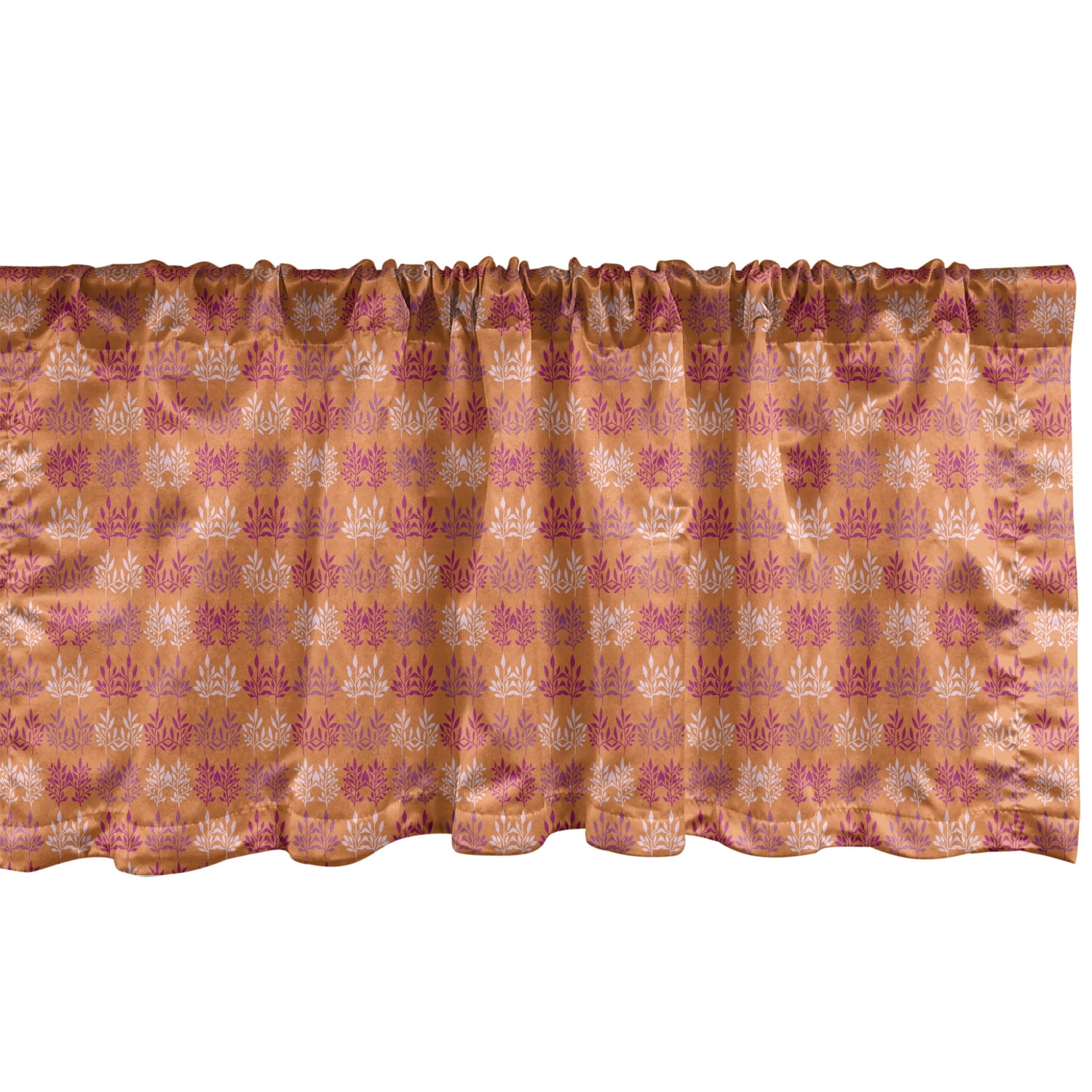 Autumn Window Valance Pack of 2, Composition of Botany Branches Leaves ...