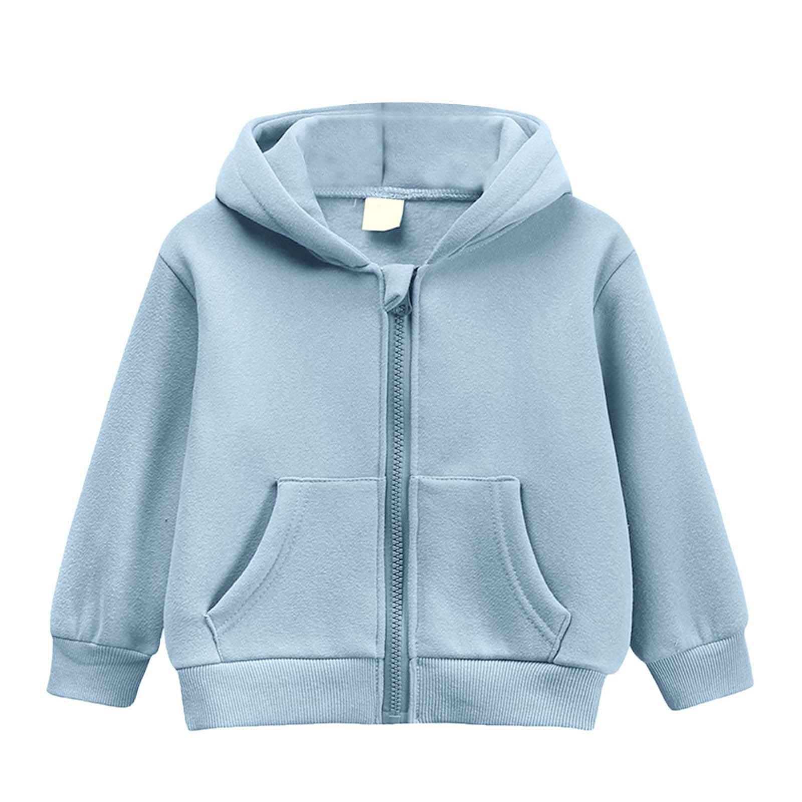 Autumn Winter Colorful Zip-Up Hoodie for Little Ones, Cozy Long Sleeve ...