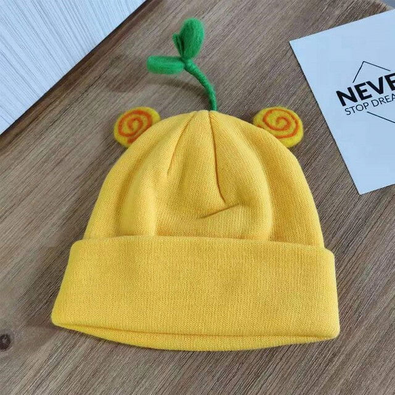 Autumn Winter Cute Funny Knitted Hat Fluorescent Color Boys and Girls ...