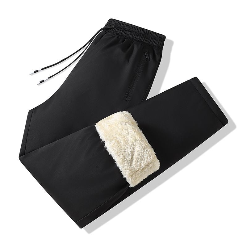 Autumn/Winter Fashion Solid Color Plus Fleece Thickened Warm Sweatpants ...