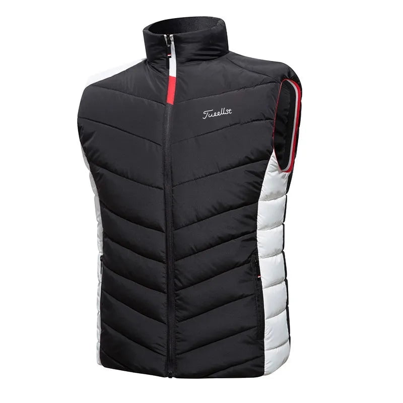 Autumn Winter Golf Jacket Vest for Men Down Cotton Windproof Warm Golf ...