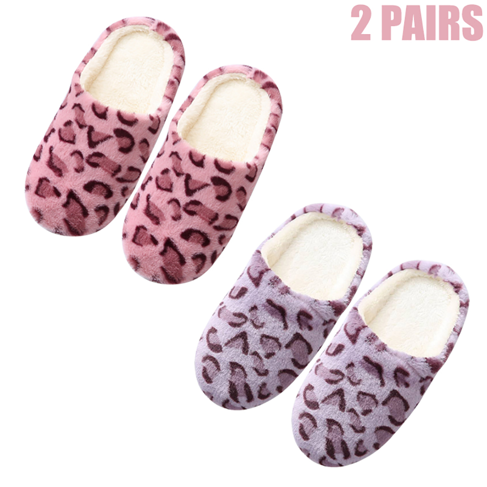 Autumn Winter House Slippers For Teen Girls,leopard Aesthetic Indoor ...