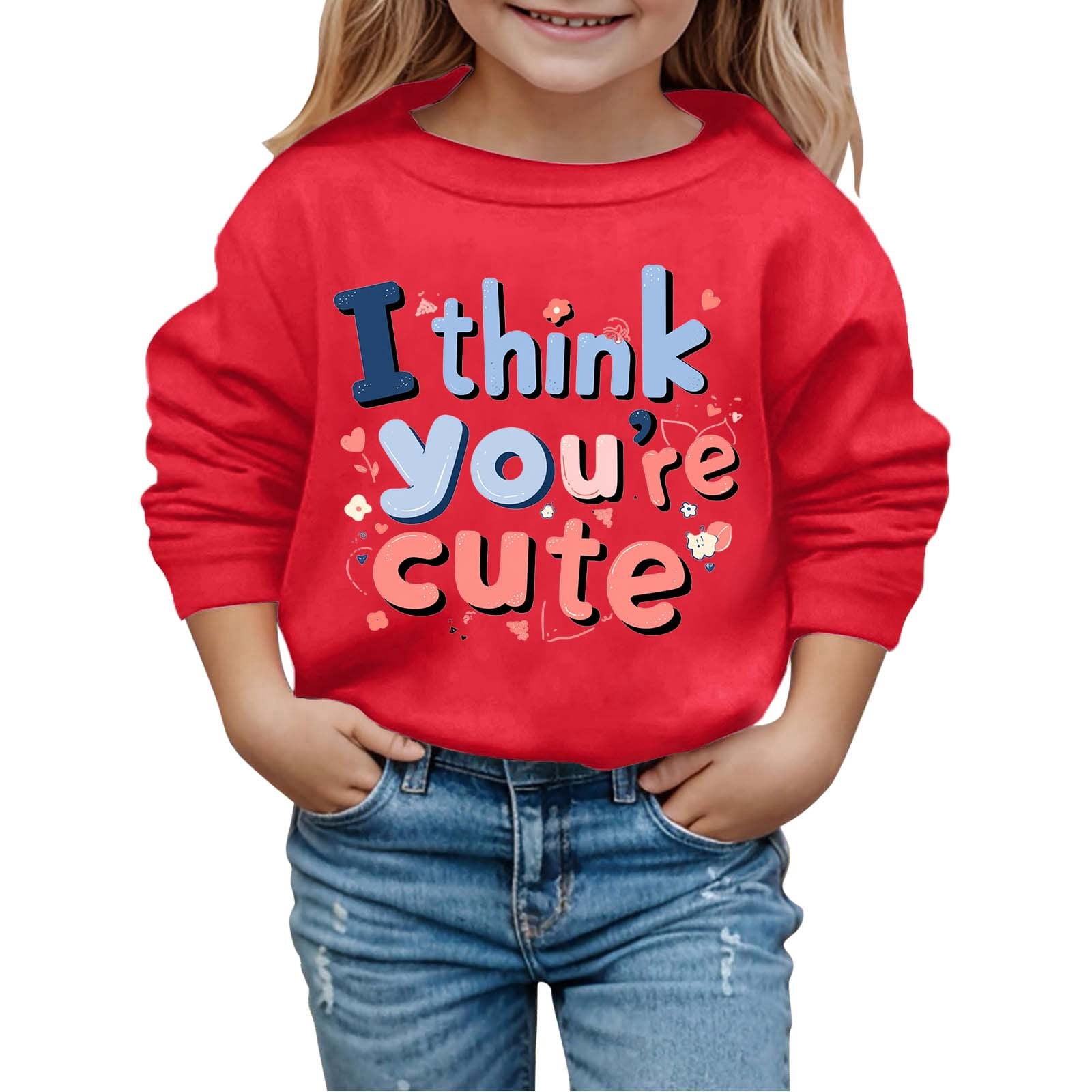 Autumn Winter Kids Hoodie for Valentine’s Day | Cute Printed Sweatshirt ...