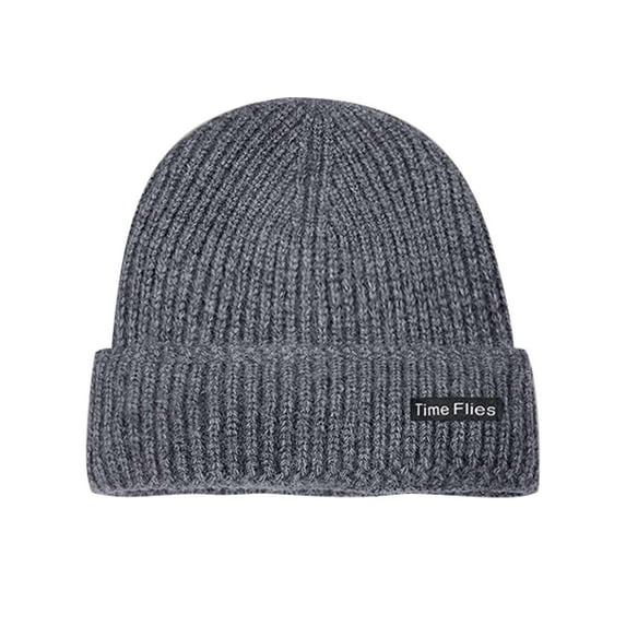 Autumn Winter Men Knitted Hat Fashion Casual Solid Design Warm Ear Cap ...