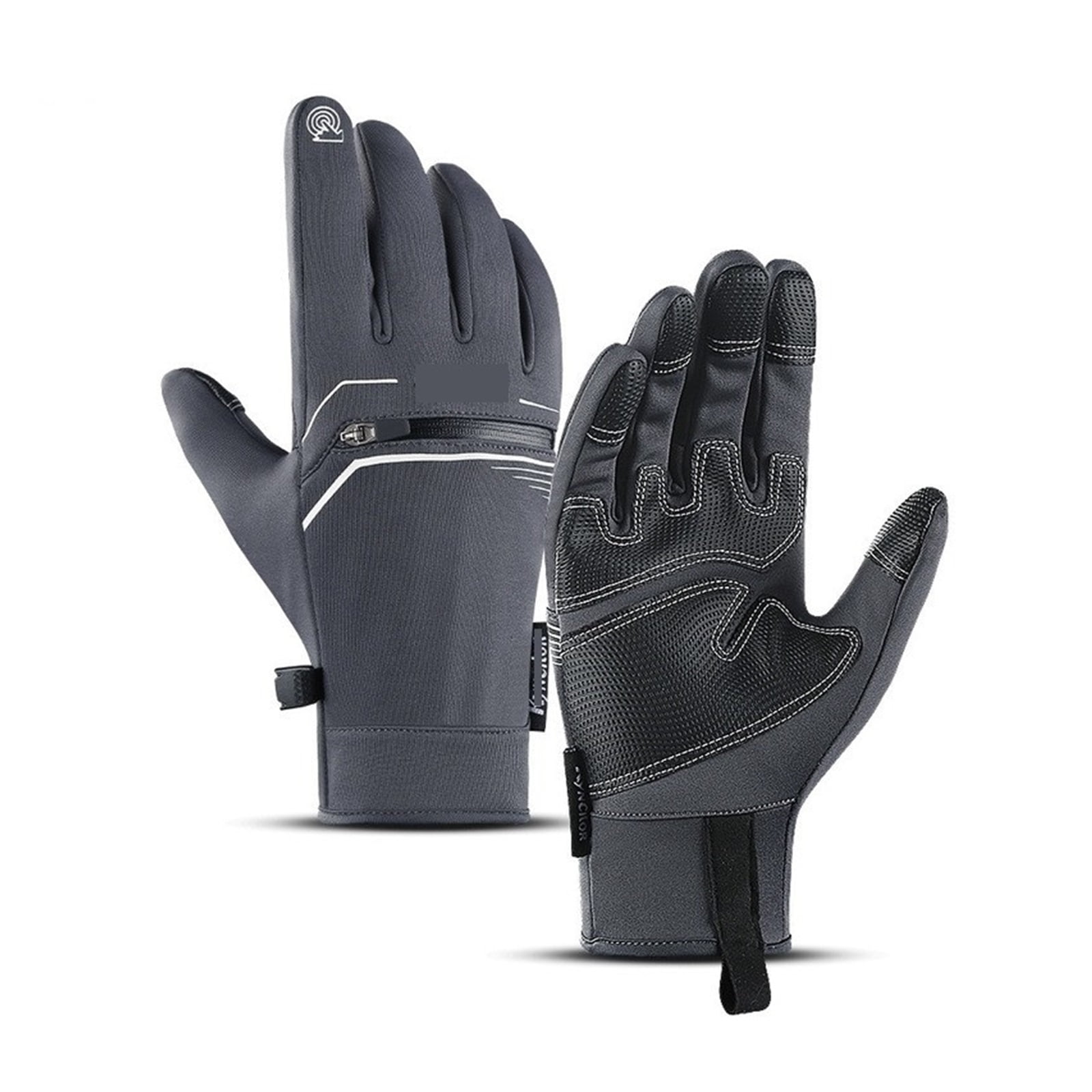 Autumn Winter Men Women Full Finger Cycling Gloves Waterproof Windproof ...