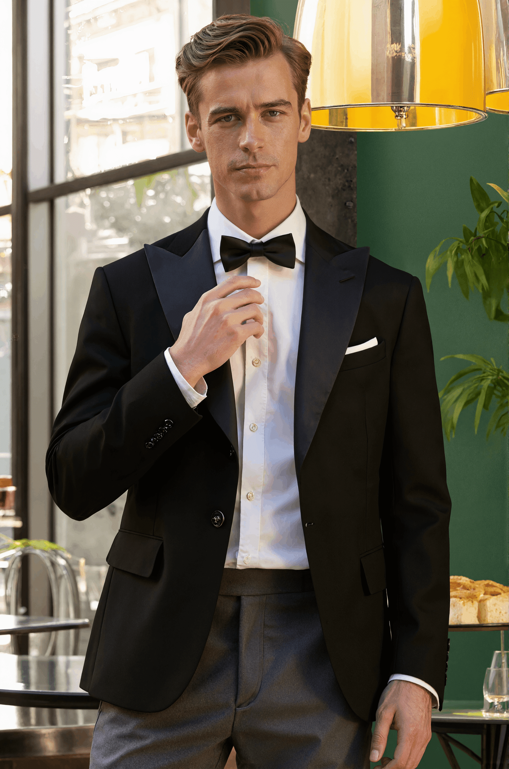 Autumn/Winter Men's Black Stand - Collar Blazer - Hand Wash or Dry ...