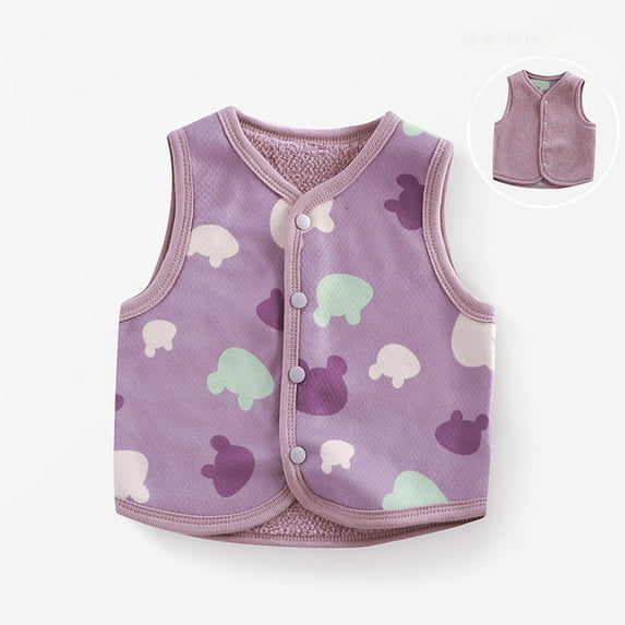 Autumn Winter New Double-sided Baby Kids Vests Plush Thickened Children ...