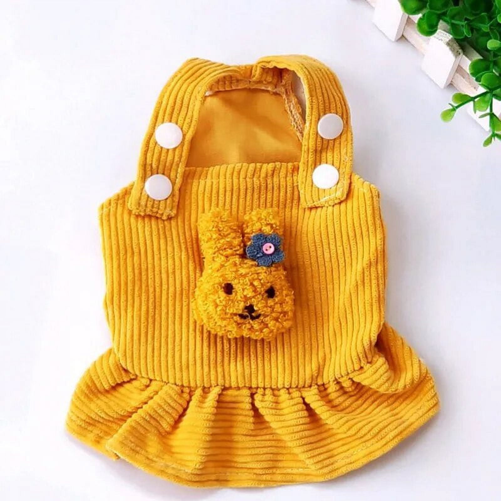 Autumn Winter Pet Dresses Christmas Wool Princess Skirt Harness ...