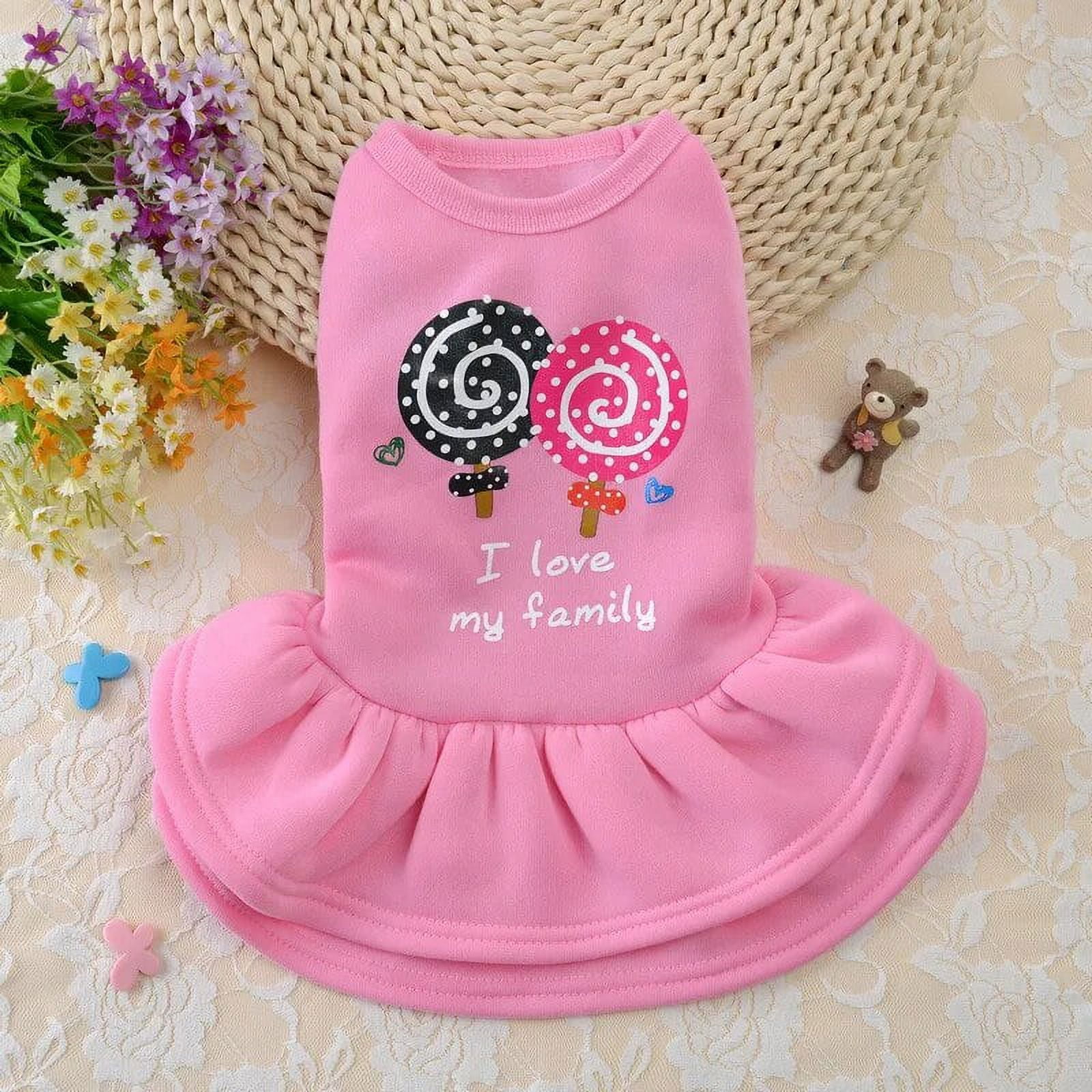 Autumn Winter Pet Dresses Christmas Wool Princess Skirt Harness ...