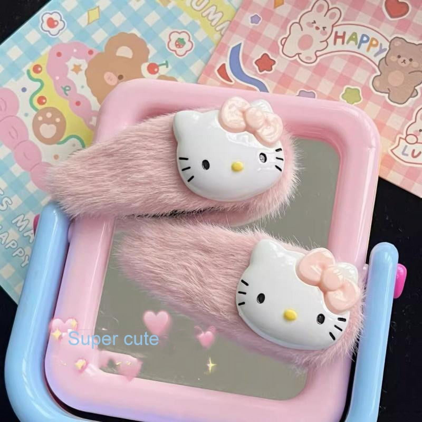 Autumn Winter Plush Hello Kittys Hair Clip Cute Cartoon Hair Clip ...